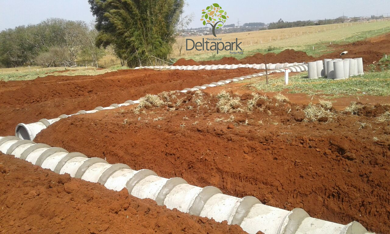 Obras de rede pluvial DeltaPark Ponta Porã - Deltaville Empreendimentos